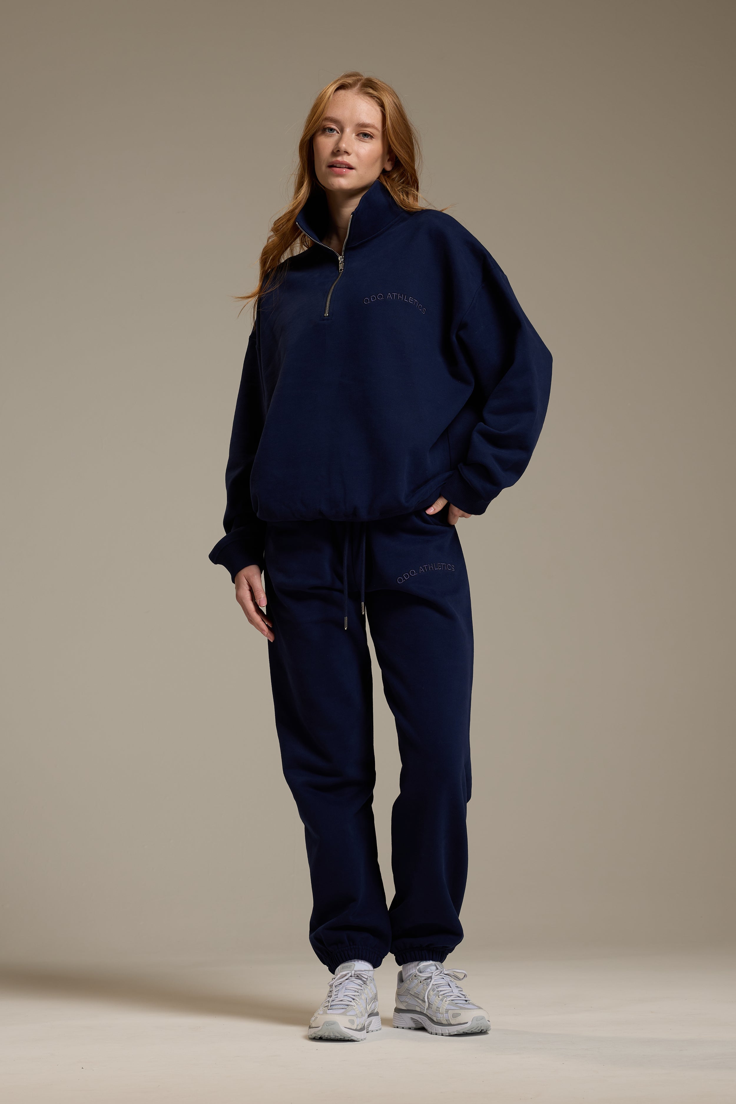Oversized Athletic Half Zip - Imperial Blue – QDQ Club
